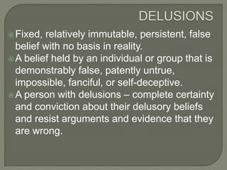 Psychological theories of delusional disorder | PPTX