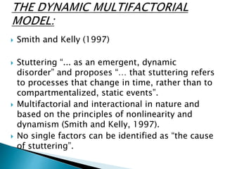 psychological theories of stuttering and causes | PPT