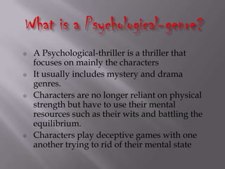 Psychological thriller | PPTX