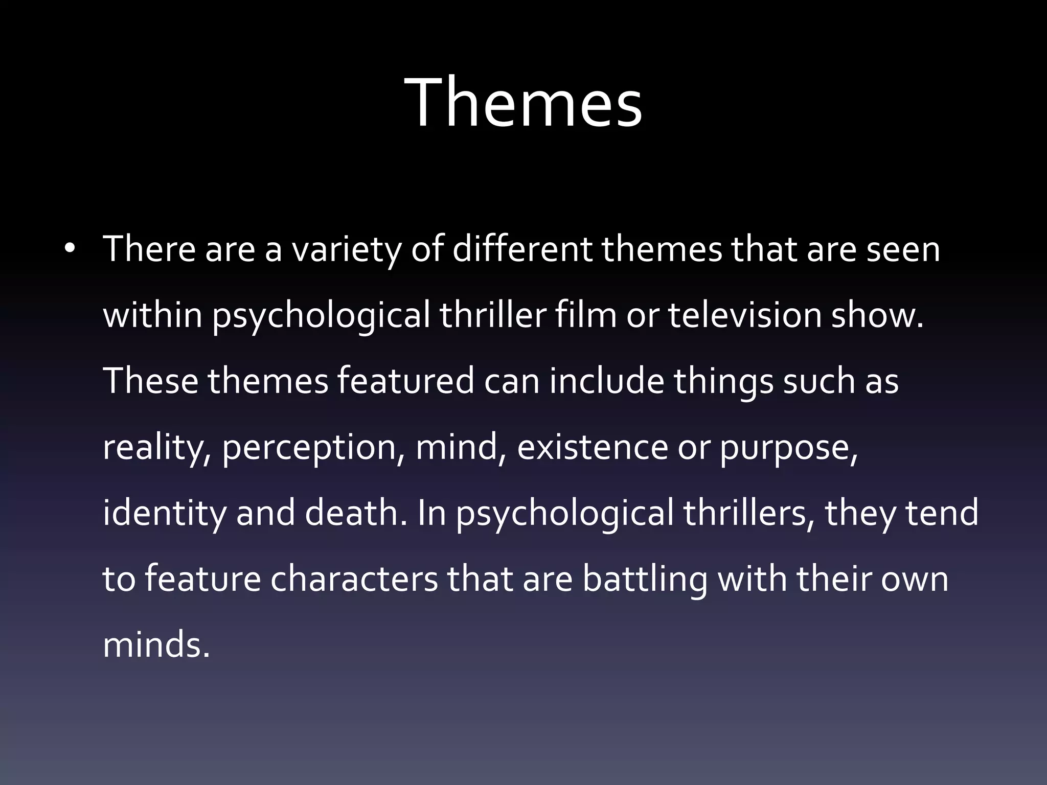 Psychological thriller | PPTX