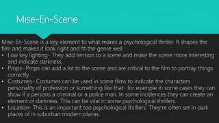 Psychological thrillers | PPT