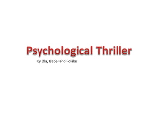 Psychological thrillers | PPTX