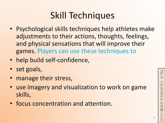Psychological Skill Training for Enhancing Sports Performance | PPTX