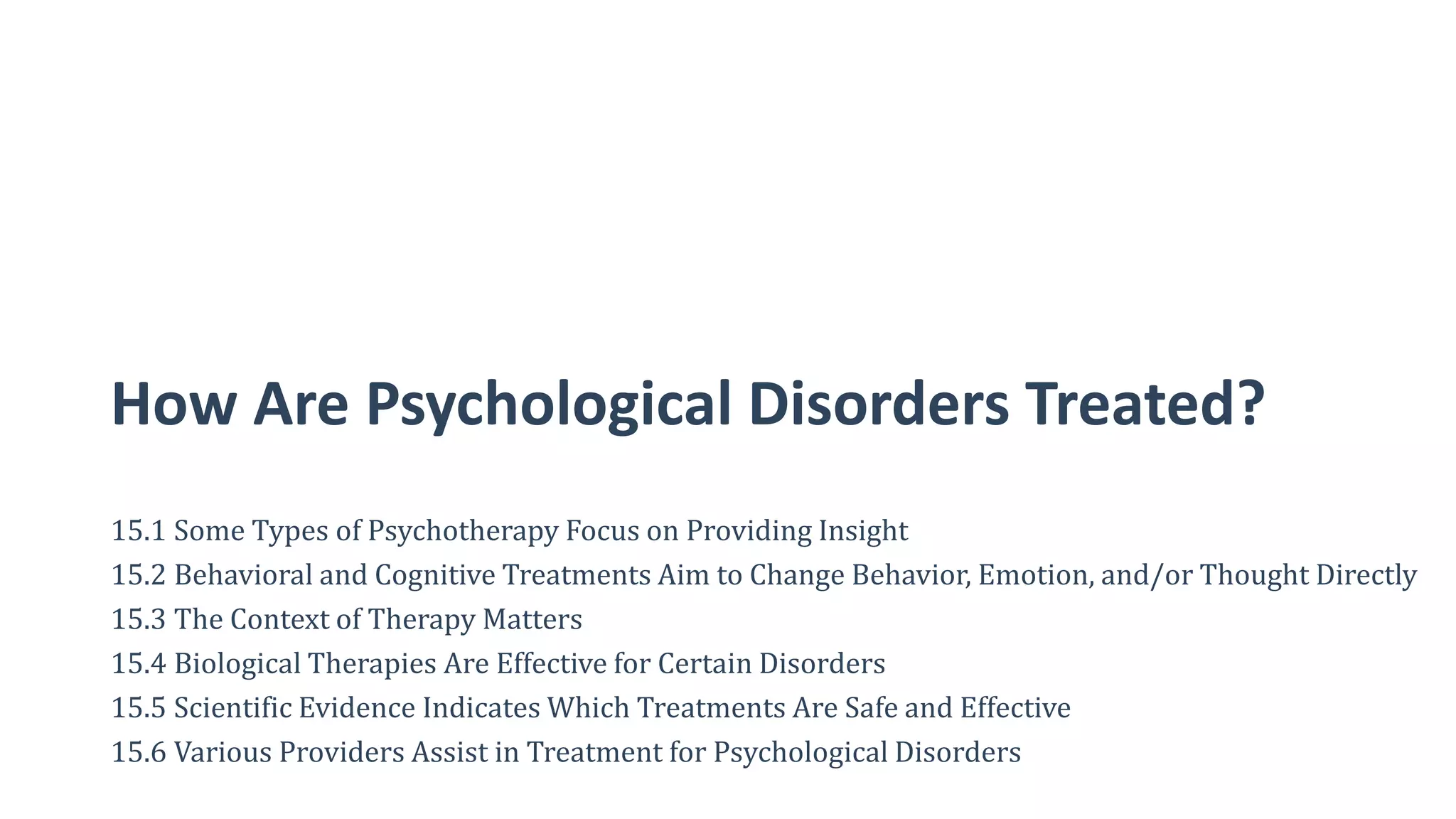 Psychological Treatments | PPTX