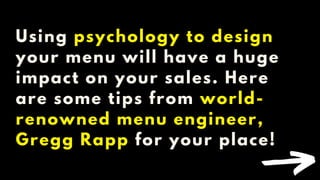Restaurant Growth: Psychological Tricks To Design a Profitable Menu | PDF