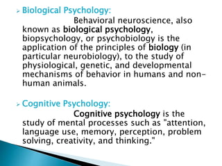 Biological Psychology Examples