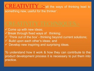 M.Ed Advanced Psychology's Topic-Techniques of Creativity -Attribute ...