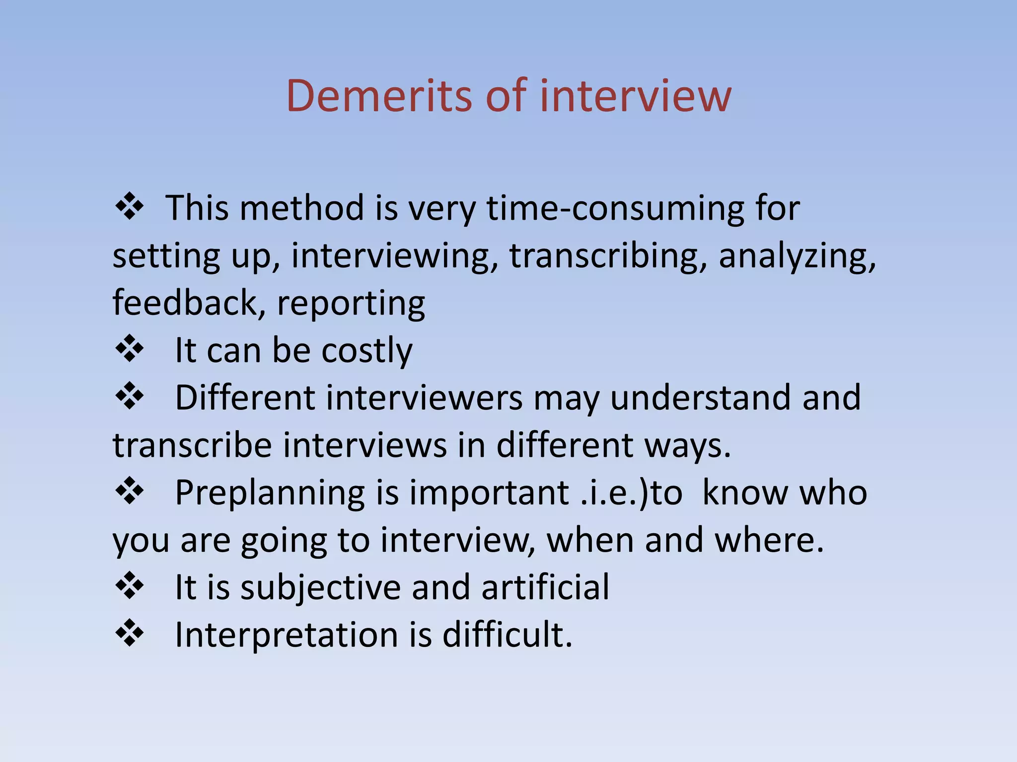 Interview Method of Psychology | PPTX