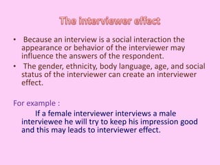 Interview Method of Psychology | PPTX