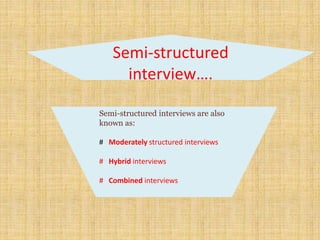 Interview Method of Psychology | PPTX