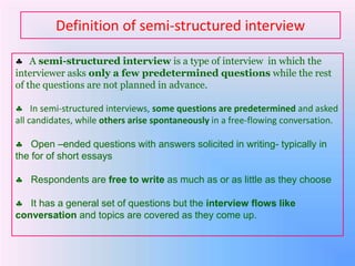 Interview Method of Psychology