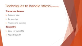 Stress Power point Presentation For Psychology | PPT