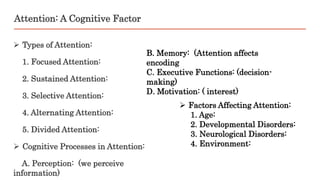 Psychology Learning reinforcement, punishment, attention and memory | PPTX