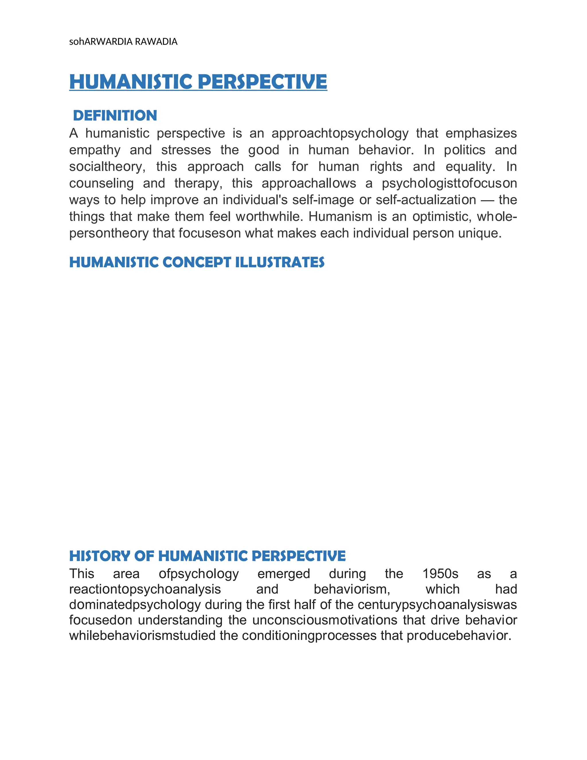 psychology. introduction to perspective and trait perspective | DOCX