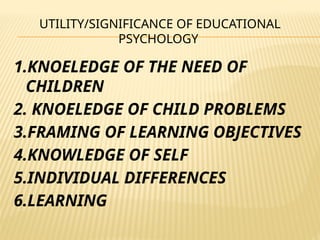 PSYCHOLOGY & ITS type and Classification and method of educational ...