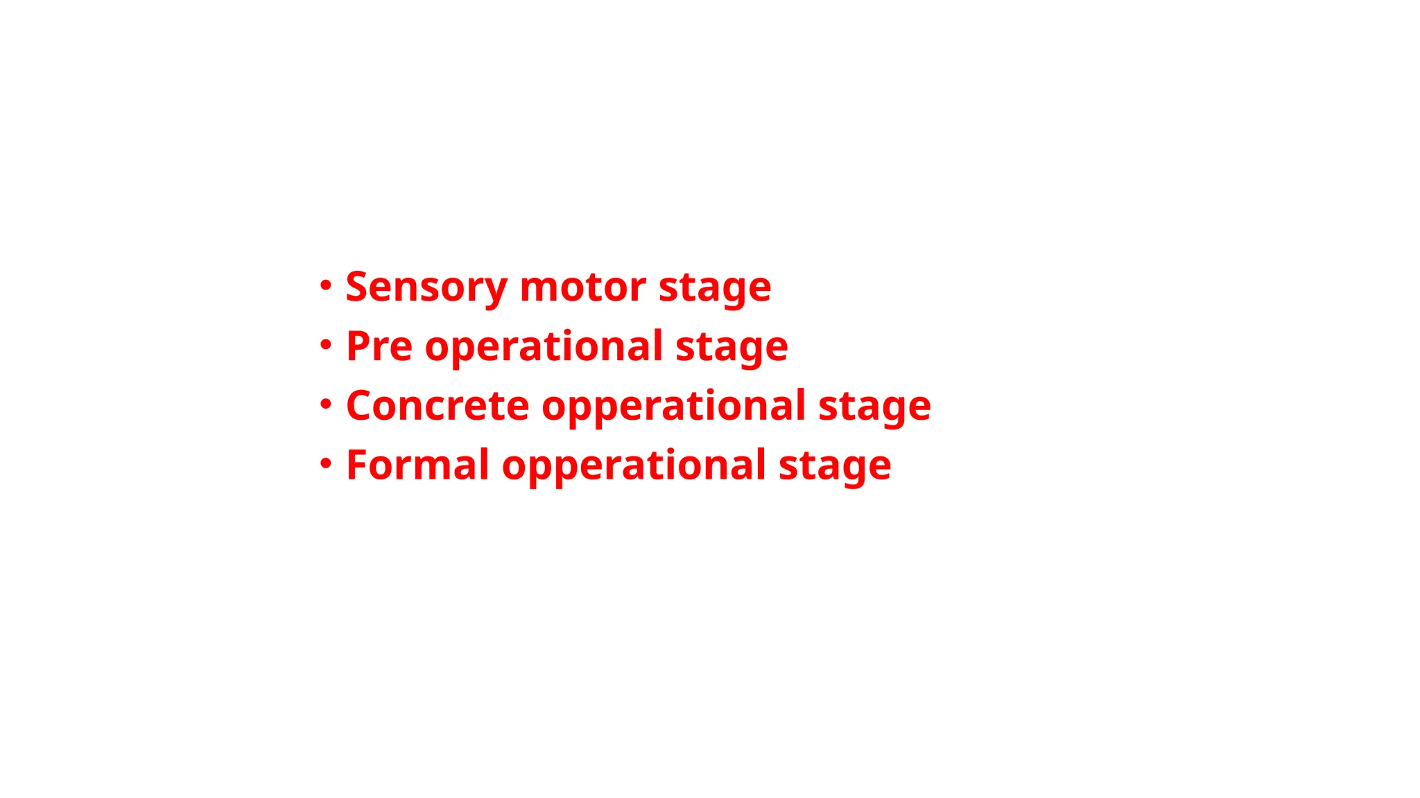 Stages of piagets cognitive Devolopment Theory. | PPT