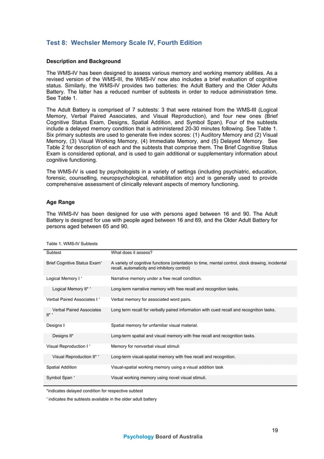 Psychology board---national-psychology-examination---assessment-domain ...