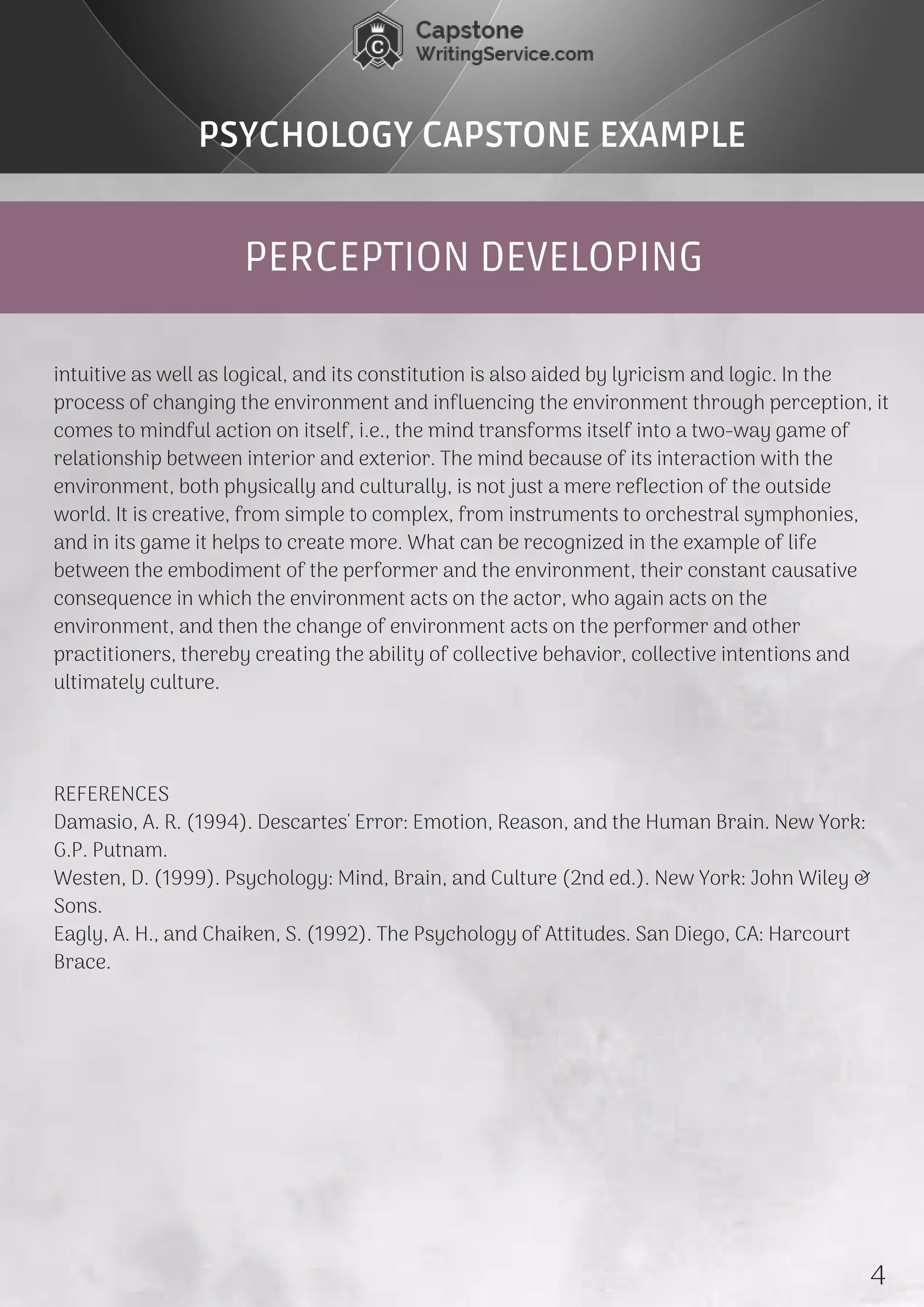 Psychology Capstone Project Examples | PDF | Brain and Nervous System ...