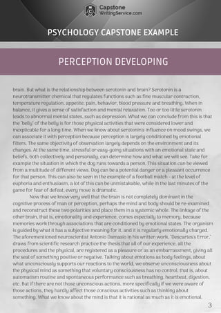 Psychology Capstone Project Examples | PDF | Brain and Nervous System ...