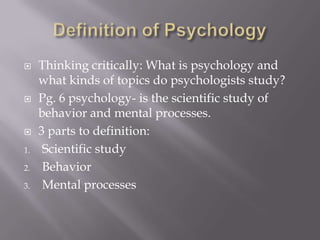 Psychology module 1 | PPTX | Education
