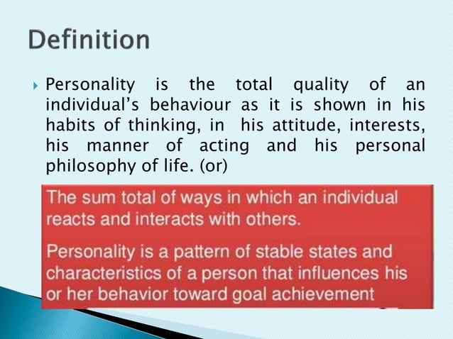 Psychology personality ppt-i year dgnm | PPTX