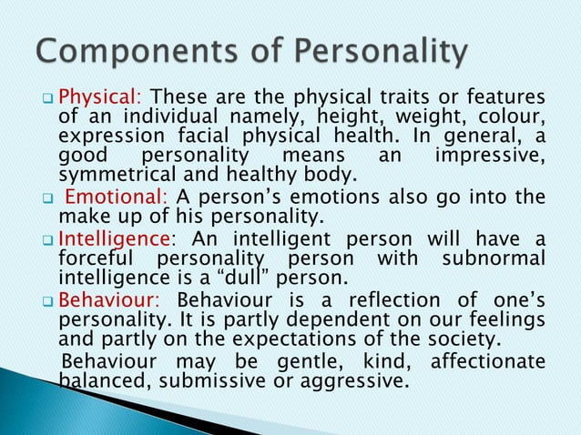 Psychology personality ppt-i year dgnm | PPTX