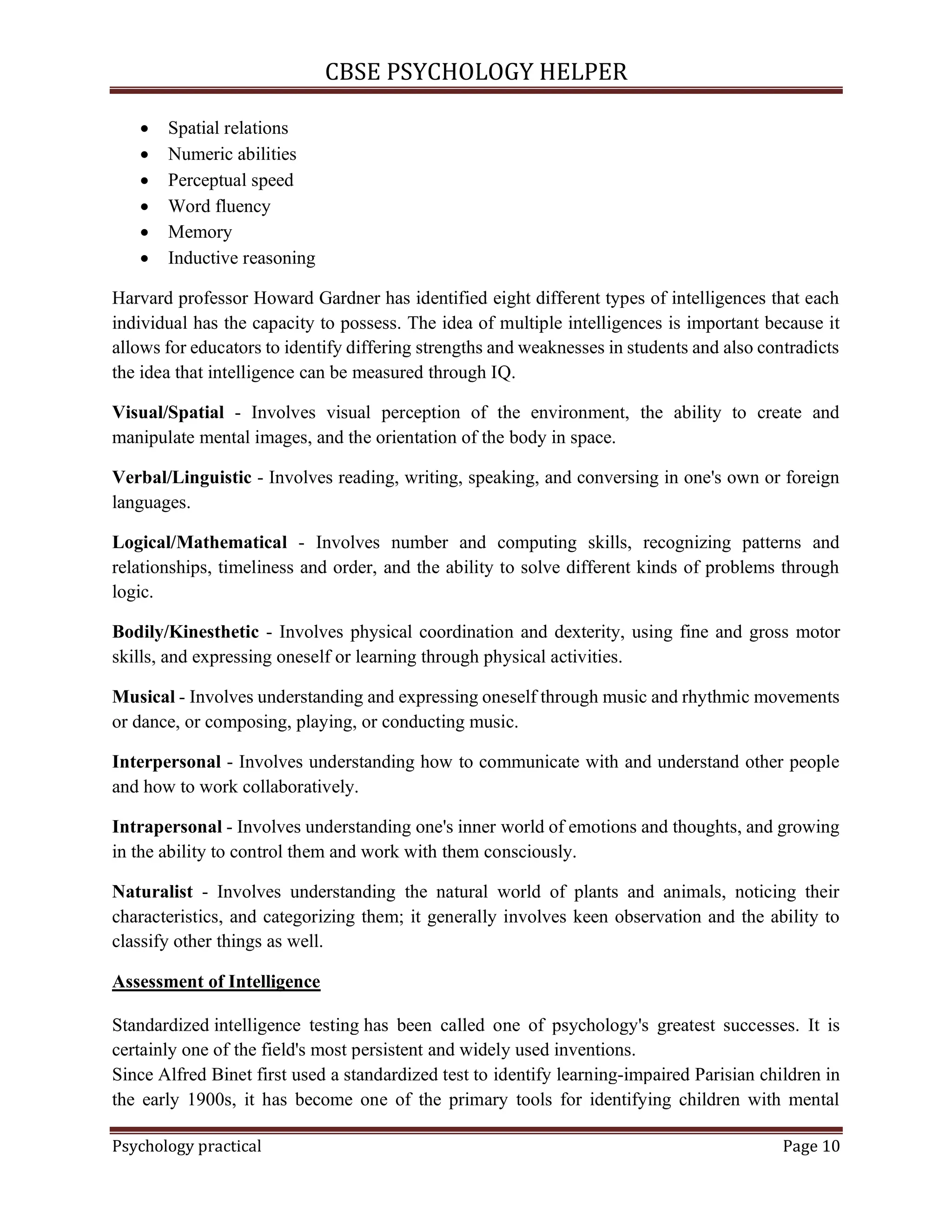 psychology-practical-file-class-xii cbse | PDF