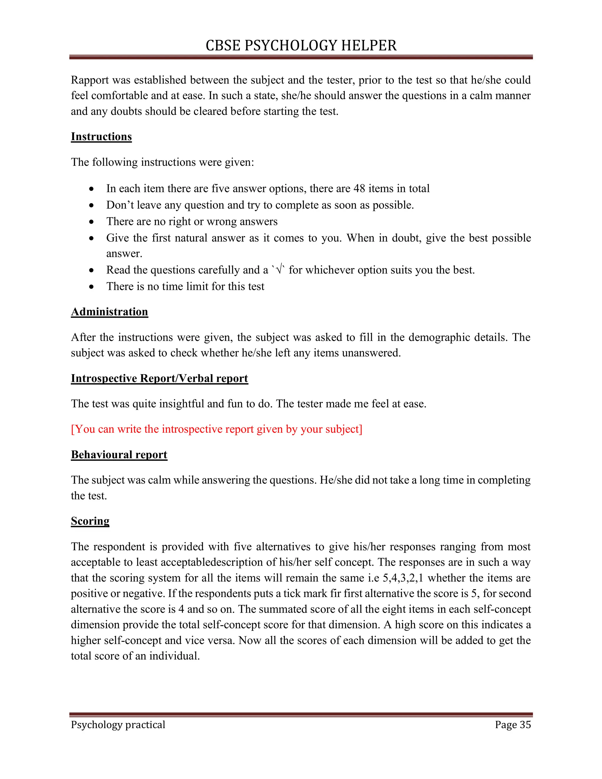 psychology-practical-file-class-xii cbse | PDF