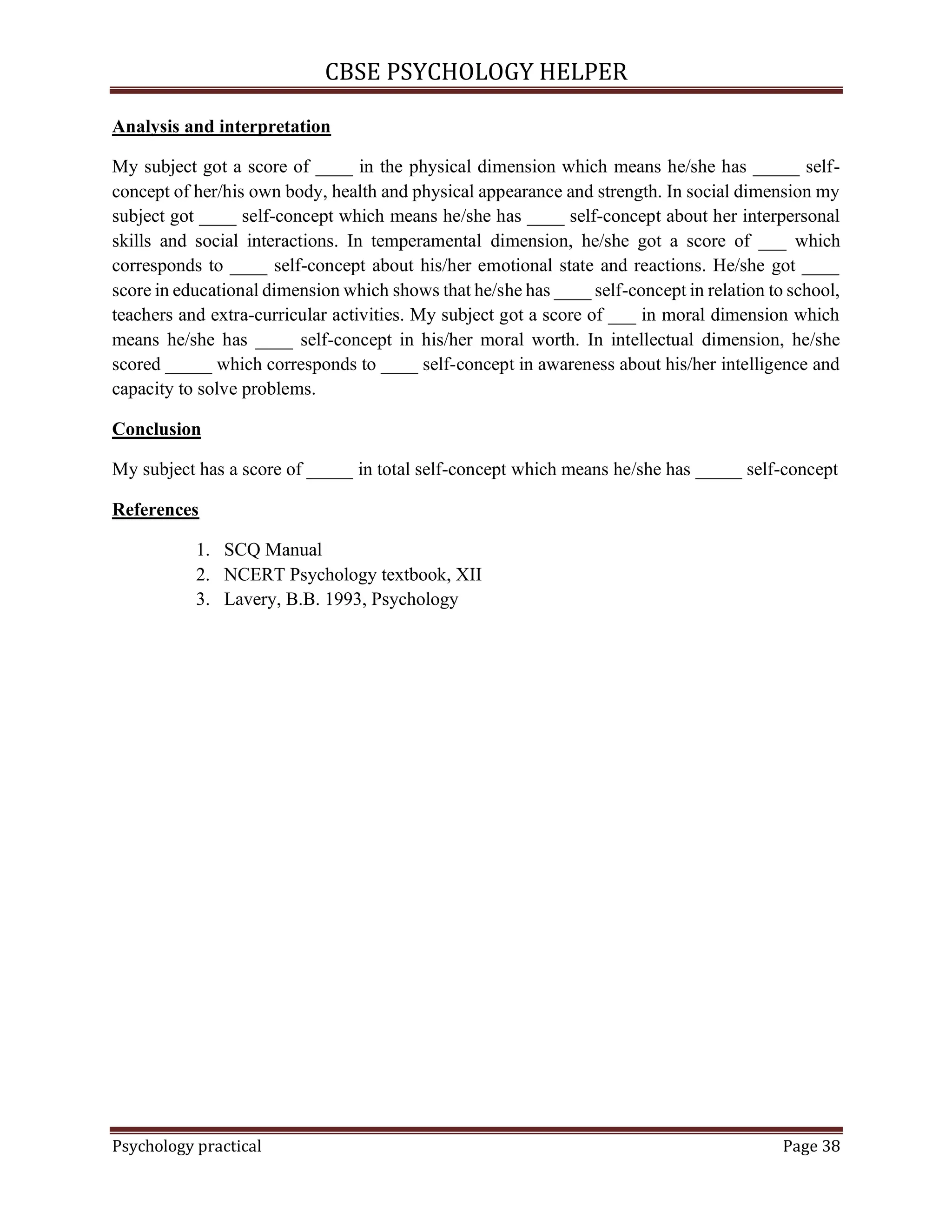 psychology-practical-file-class-xii cbse | PDF