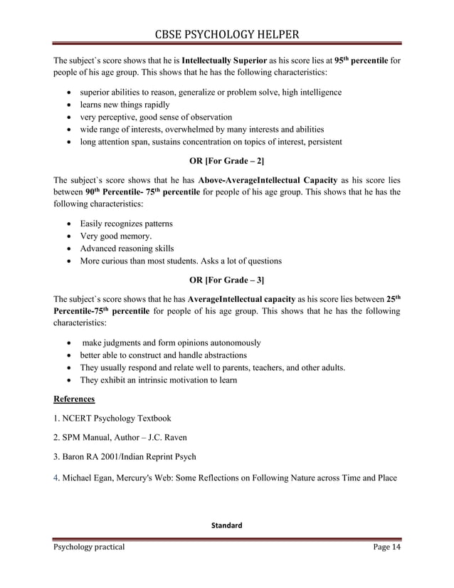 psychology-practical-file-class-xii cbse | PDF | Standardized Testing ...