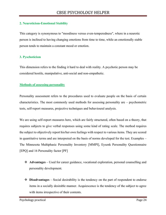 psychology-practical-file-class-xii cbse | PDF | Standardized Testing ...