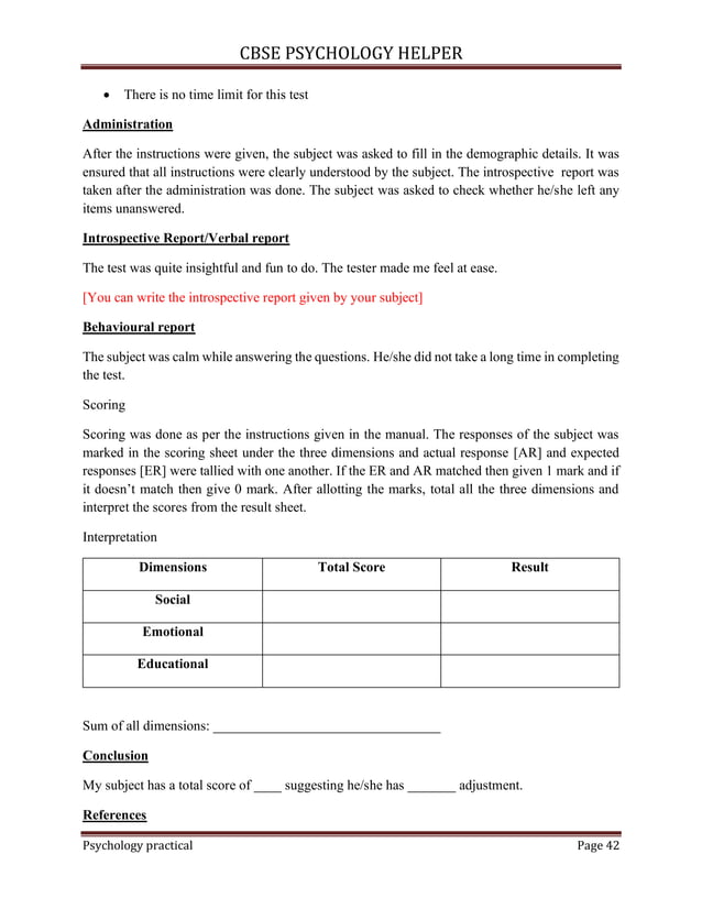 psychology-practical-file-class-xii cbse | PDF | Standardized Testing ...