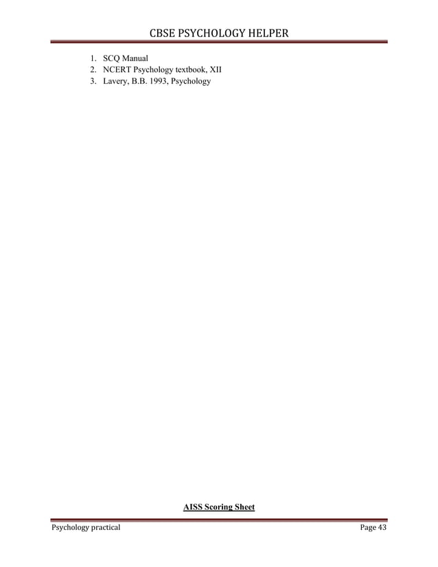 psychology-practical-file-class-xii cbse | PDF | Standardized Testing ...