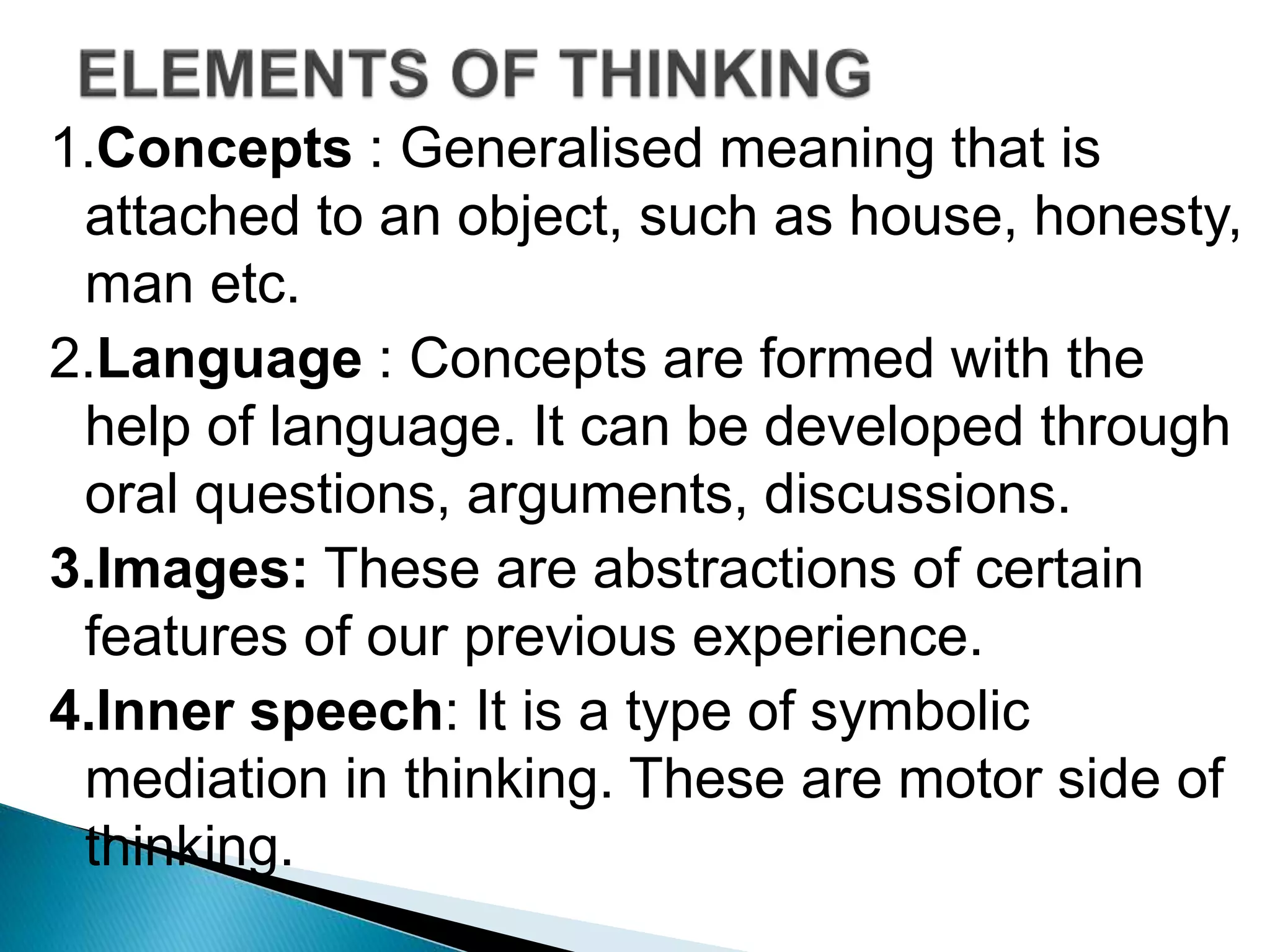 Psychology unit III- thinking | PPTX