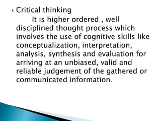 Psychology unit III- thinking | PPTX