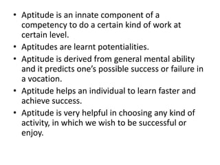 Psychology unit III Aptitude | PPTX