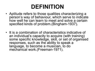 Aptitude Definition