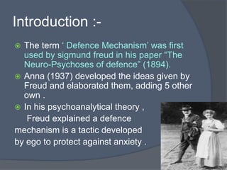 Freud Defense Mechanisms