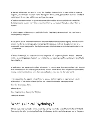 Psychology - Understanding of human bhehaviour | PDF