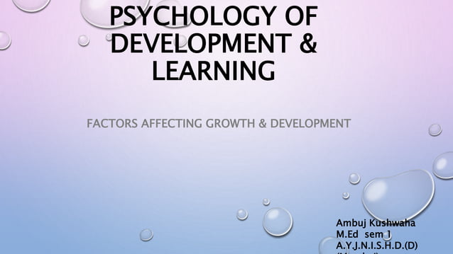 Factors Affecting Growth and Development | PPT