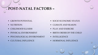 Factors Affecting Growth and Development | PPT