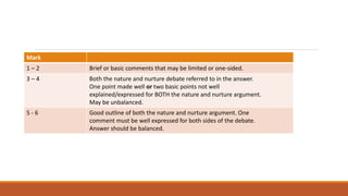 Psychology 4 to 8 mark questions | PPTX