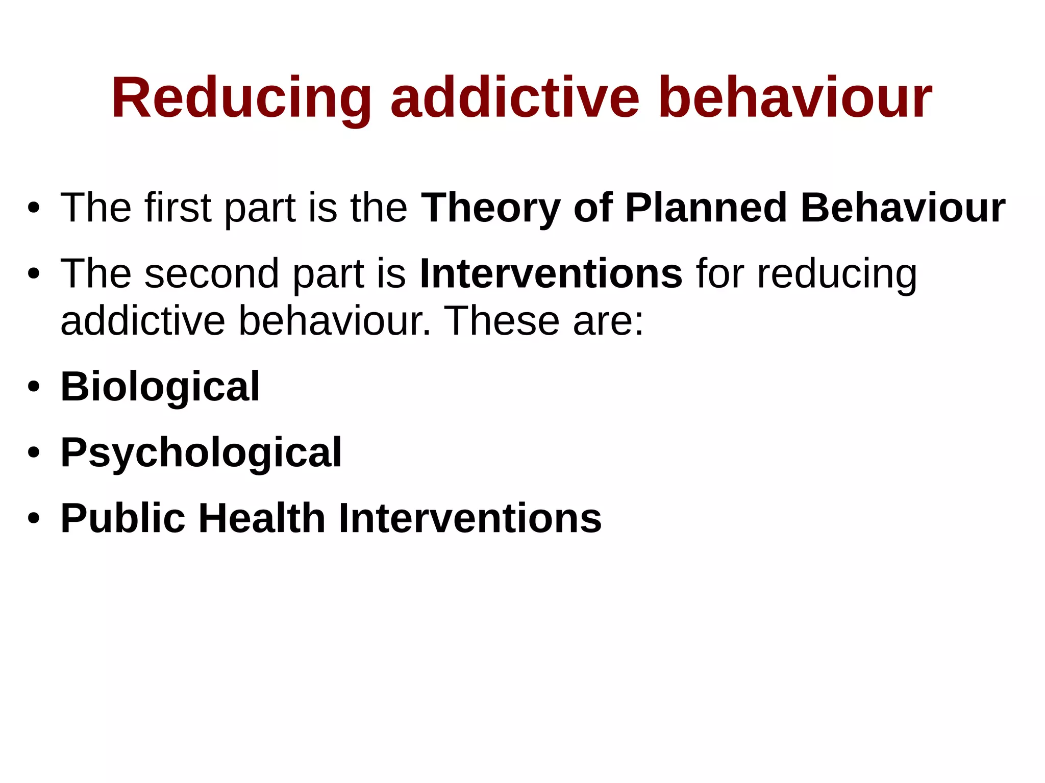 Psychology addiction introduction | ODP