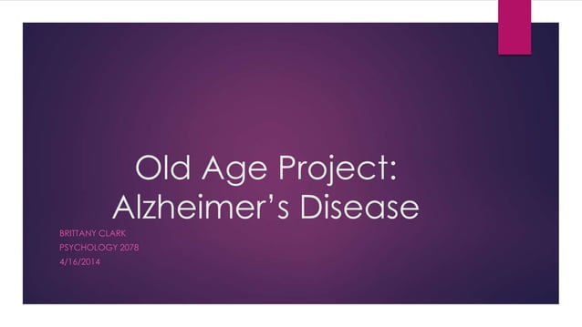 Psychology alzheimer's powerpoint | PPTX | Brain and Nervous System ...