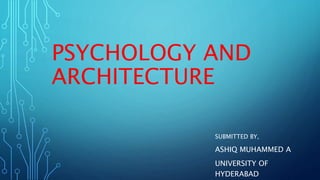 Psychology and Architecture | PPT