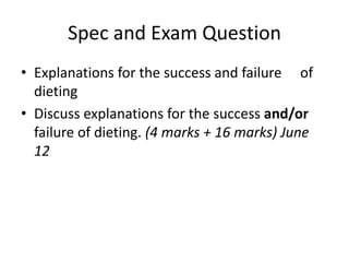 Psychology and dieting1 | PPTX