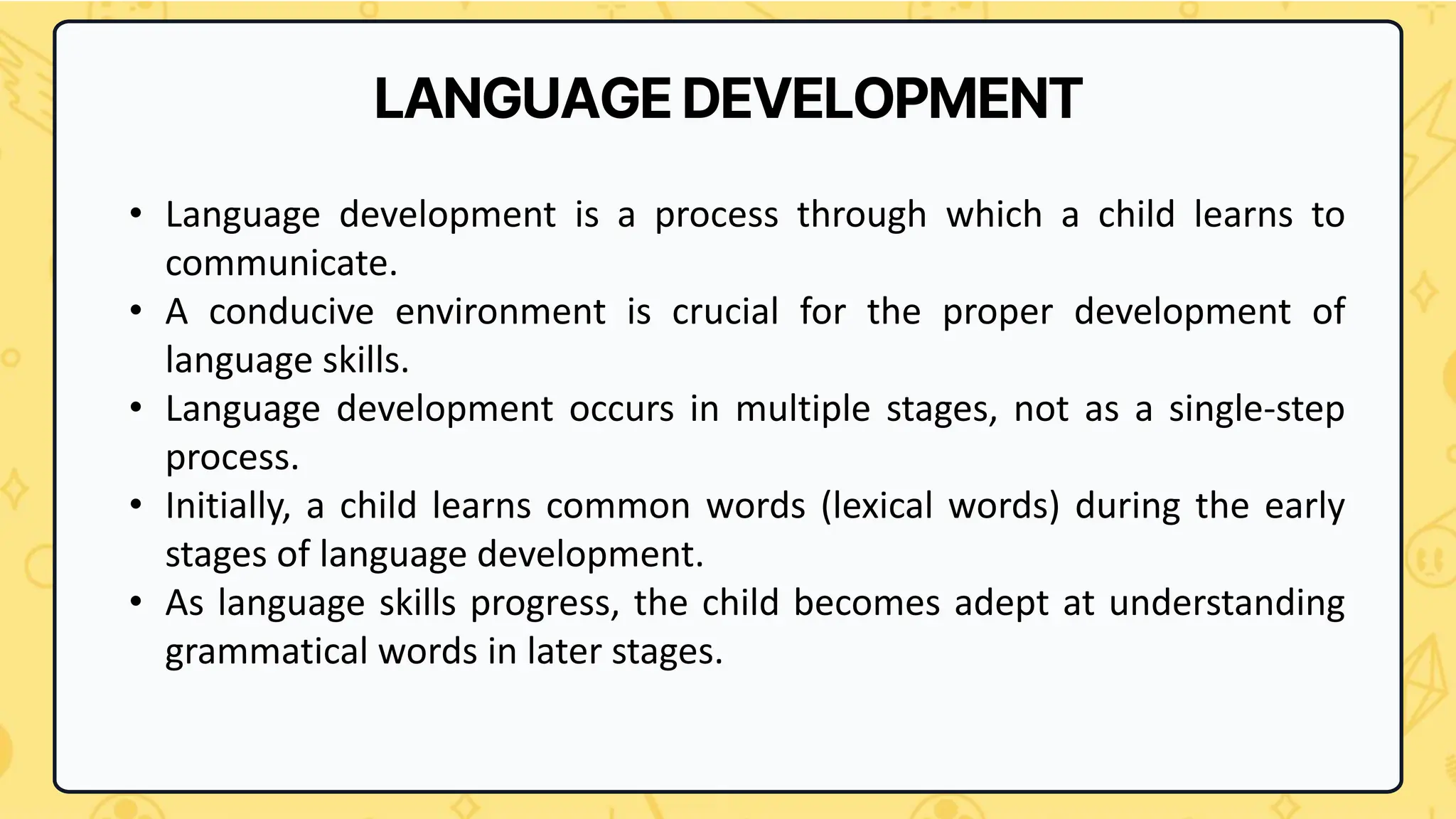 Development of language- Noam Chomsky and Vygotsky | PPTX