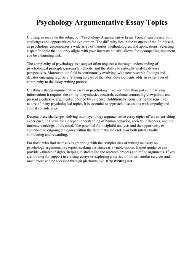 Psychology Argumentative Essay Topics.pdf