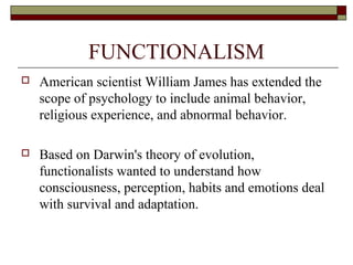Functionalism Psychology Example