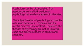 Psychology as a science | PPTX